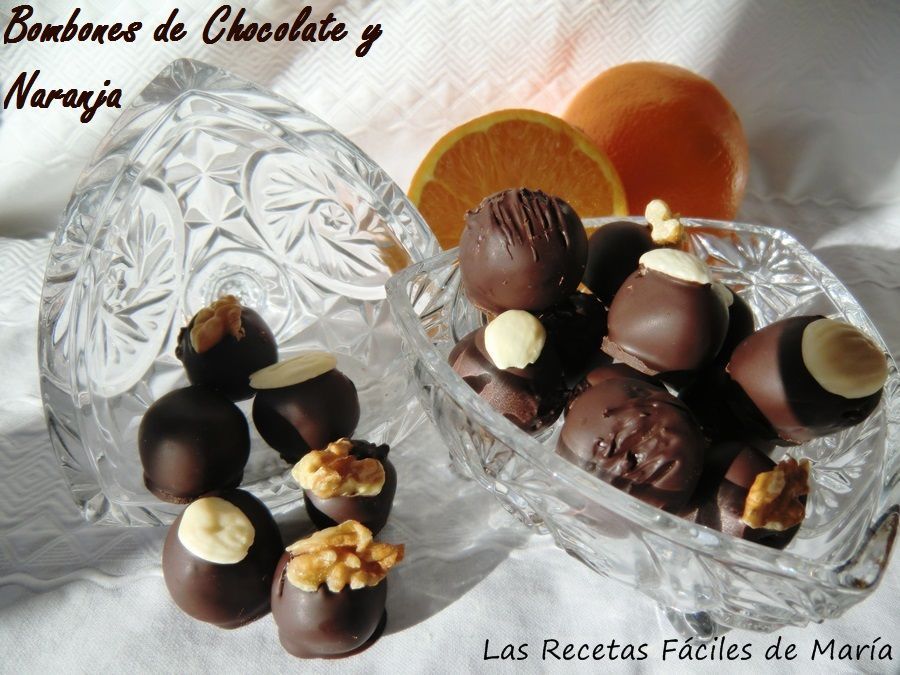 Bombones de Chocolate y Naranja